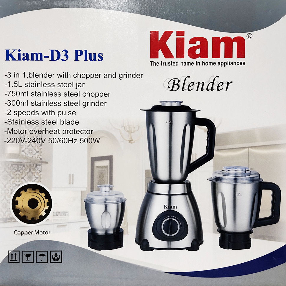 Kiam Mixer Blender 3 IN 1 (D3 Plus) | Daraz.com.bd