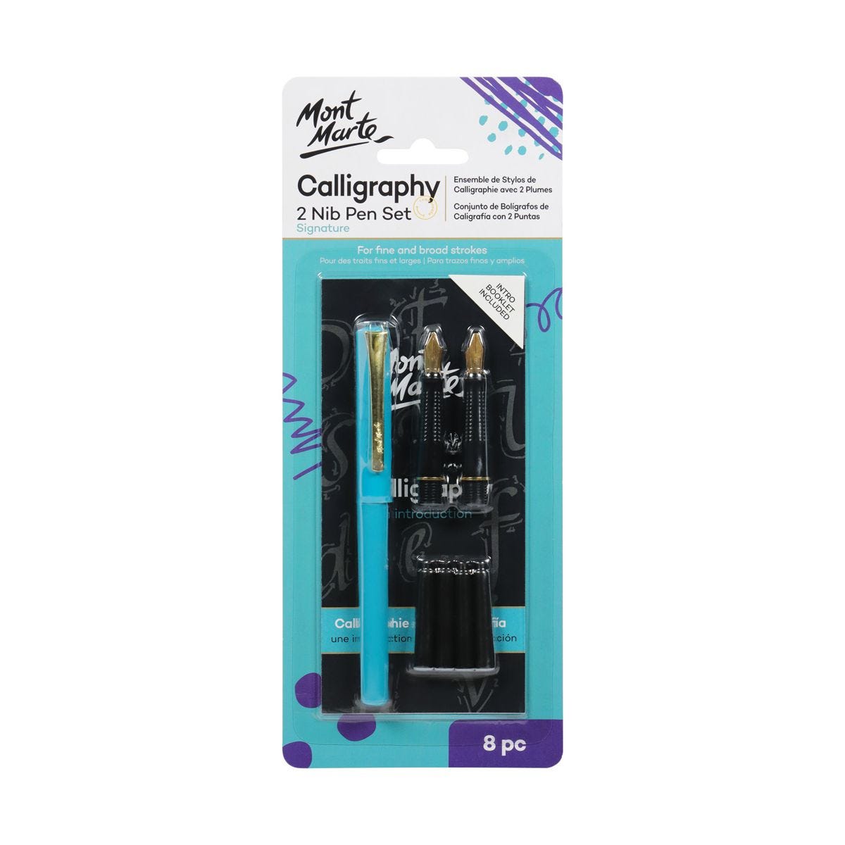 Mont Marte Calligraphy Set - 2 Nib 8pc | Daraz.com.bd