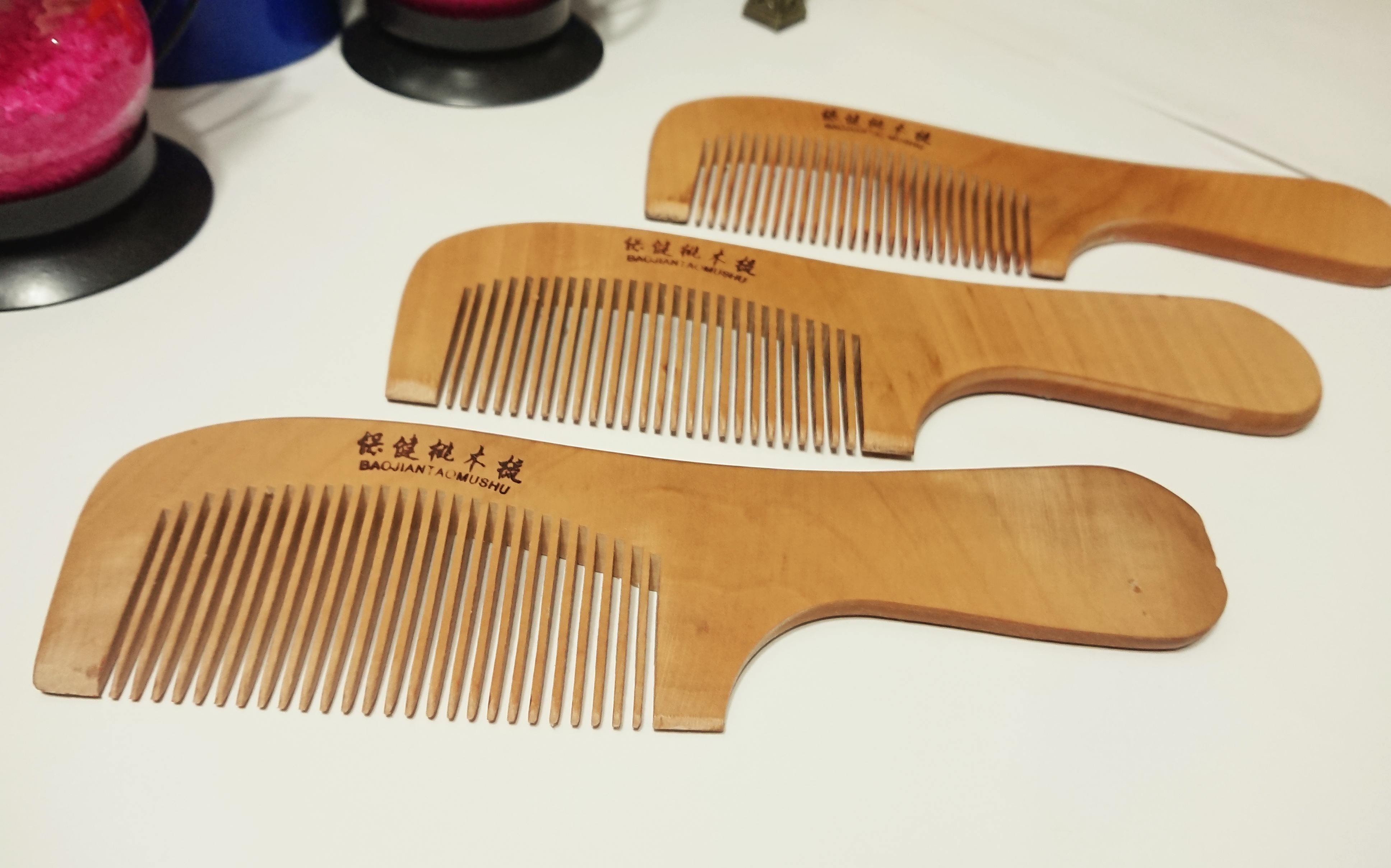 (3pc Handle ) Royal Trikeel Wooden Hair Brush/Comb/Chiruni [China ...